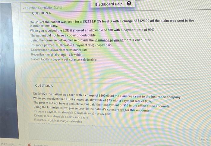 Solved Blackboard Help Question Completion Status: QUESTIUN4 | Chegg.com