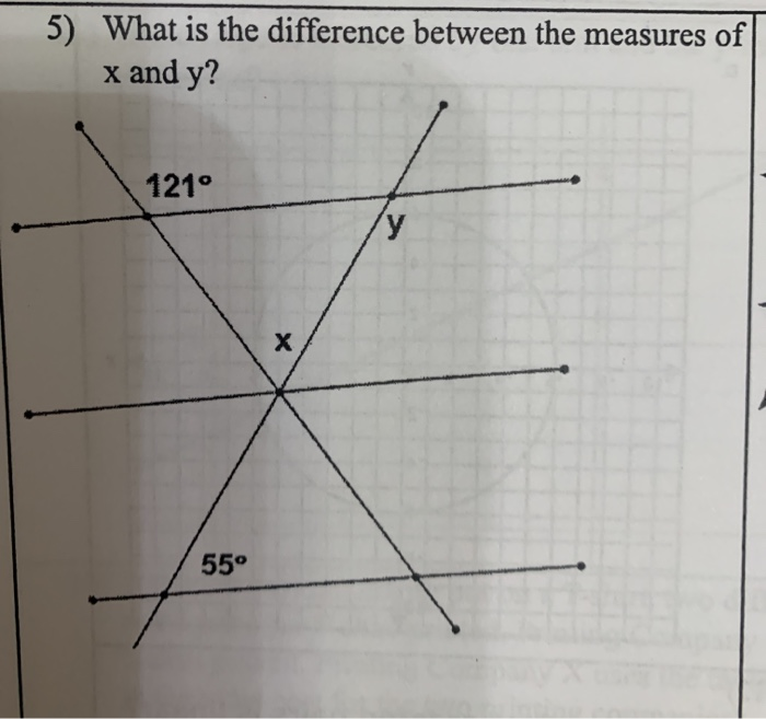 Solved 3) What is the difference between the measures of x | Chegg.com