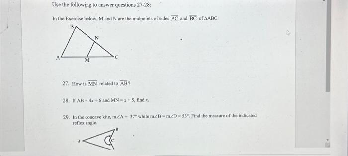 Solved Use the following to answer questions 27-28: In the | Chegg.com