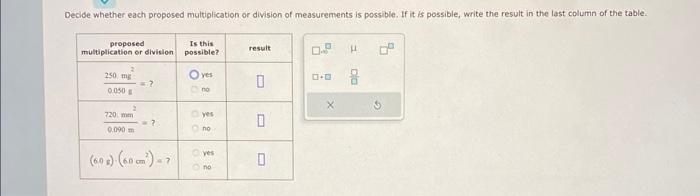 Solved decide whether each proposed multiplication or | Chegg.com