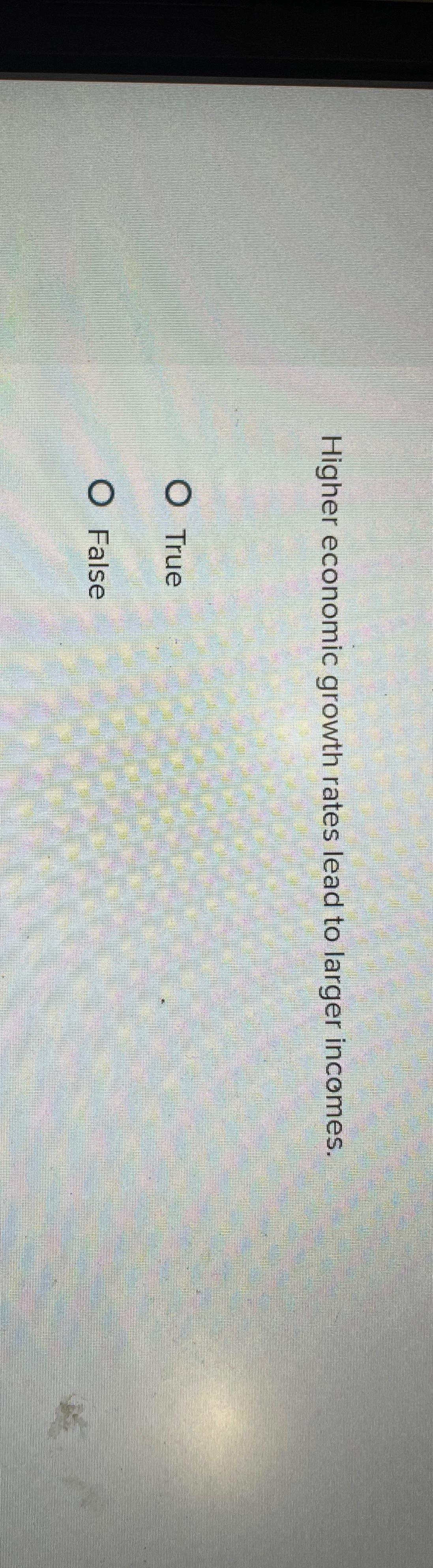 Solved Higher economic growth rates lead to larger | Chegg.com