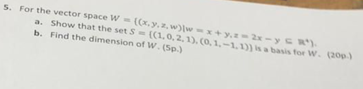 Solved For the vector space | Chegg.com