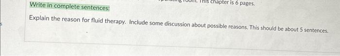 Solved Write in complete sentences: Explain the reason for | Chegg.com