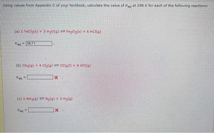 Using values from Appendix C of your textbook, | Chegg.com