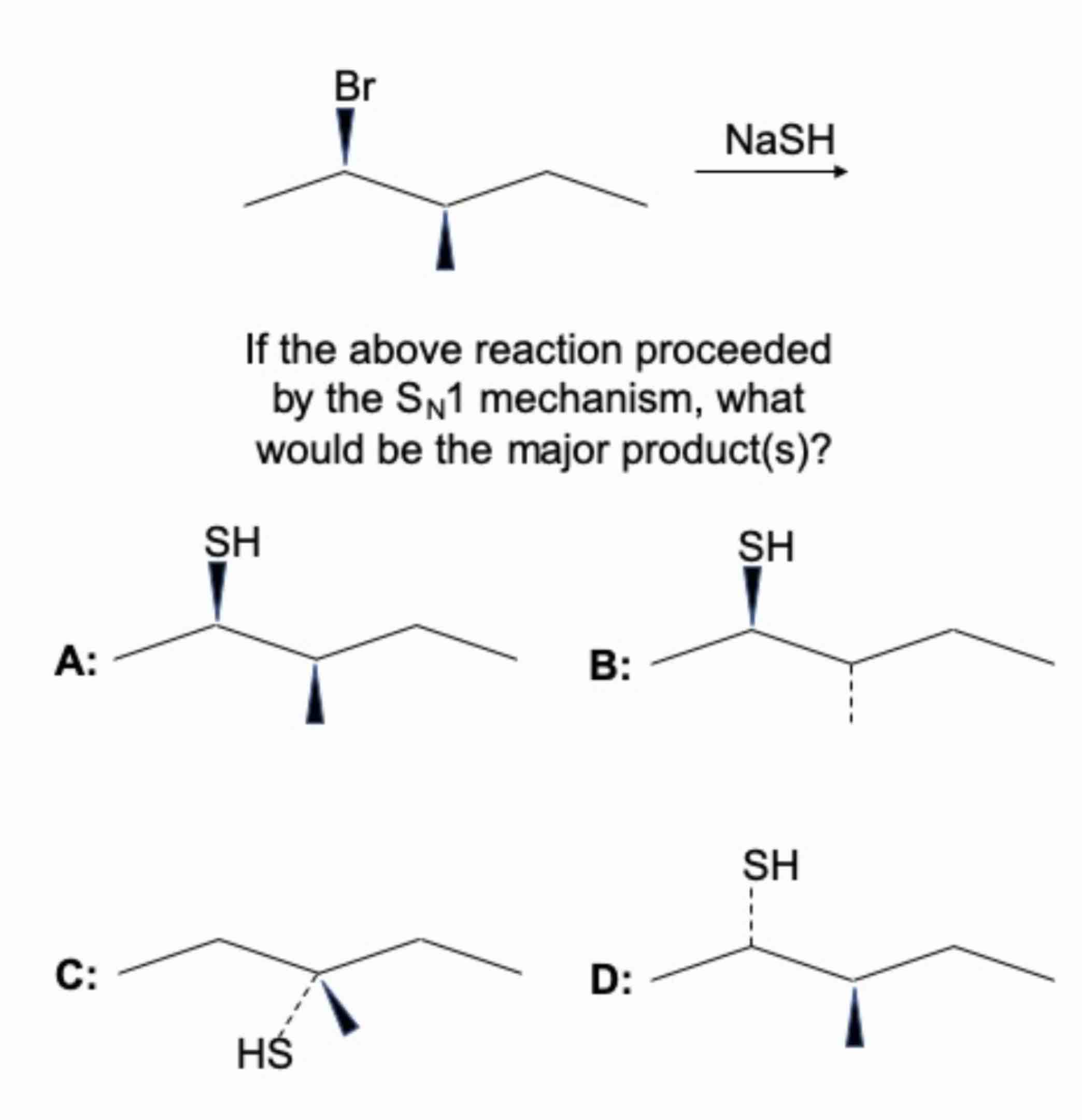 Solved If the above reaction proceeded by the | Chegg.com