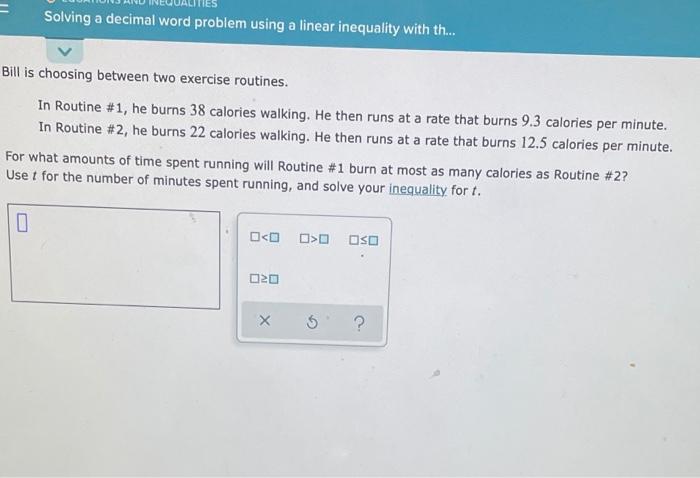 Solved Solving a decimal word problem using a linear | Chegg.com