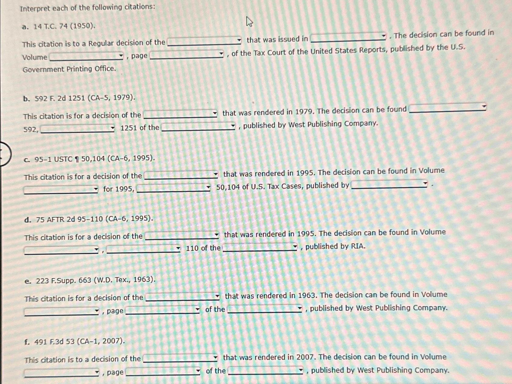 Solved Interpret each of the following citations:a. 14 | Chegg.com