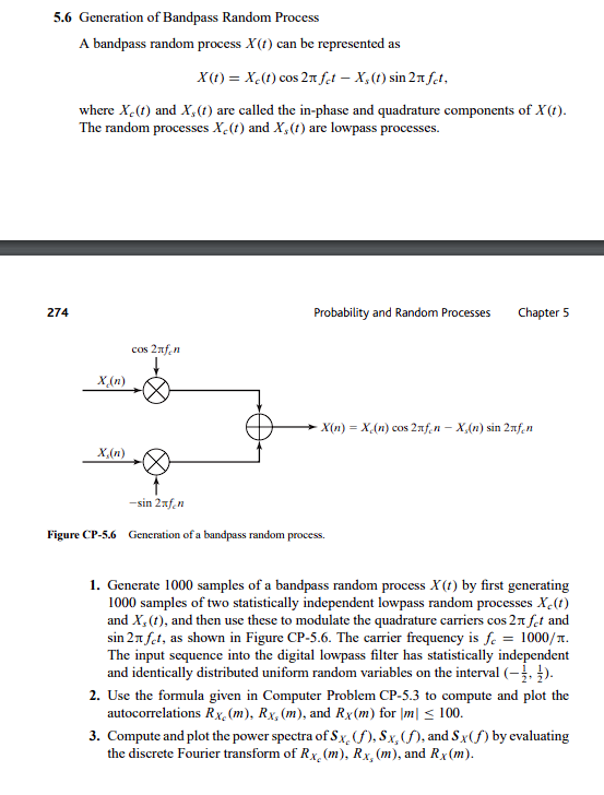 Solved WRITE ONLY MATLAB CODES!!!!!! 5.6 ﻿Generation | Chegg.com