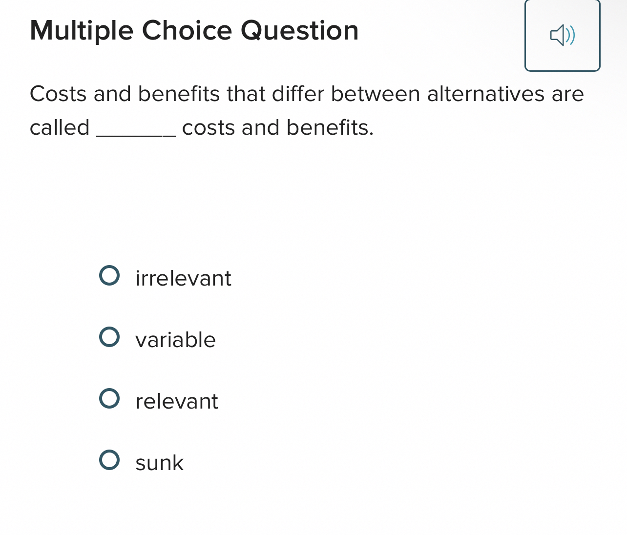 Solved Multiple Choice QuestionҒ)Costs and benefits that | Chegg.com