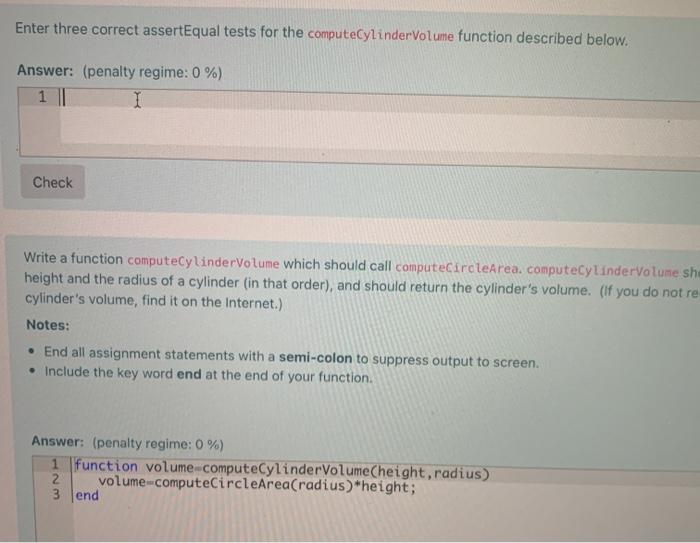 Solved Enter two correct assertEqual tests for the | Chegg.com