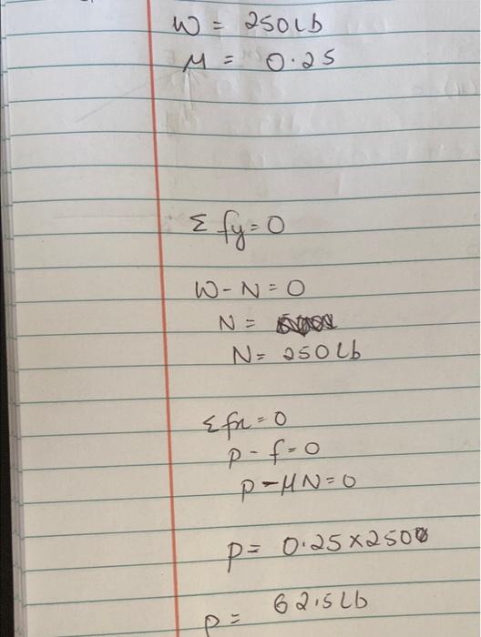 Solved i found all 3 forces but how do i find the applied | Chegg.com