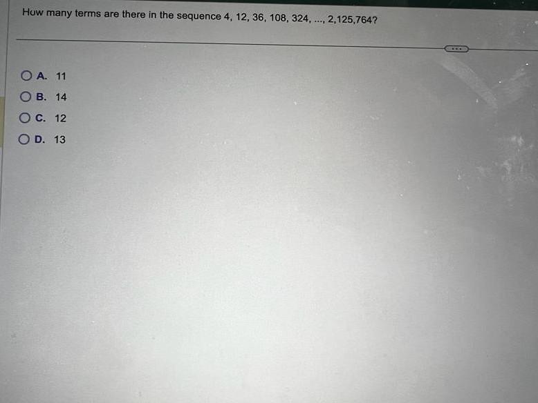Solved How many terms are there in the sequence | Chegg.com