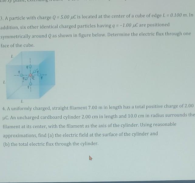 Solved 3. A particle with charge Q = 5,00 C is located at | Chegg.com