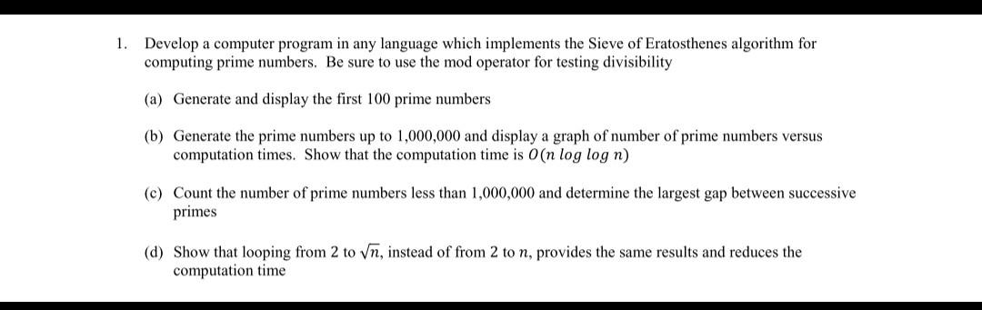 Solved 1. Develop a computer program in any language which | Chegg.com Solved 1. Develop a computer program in any language which | Chegg.com
