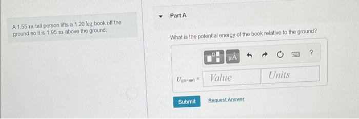 Solved A 1.55 m tall person lifts a 1.20 kg book off the | Chegg.com