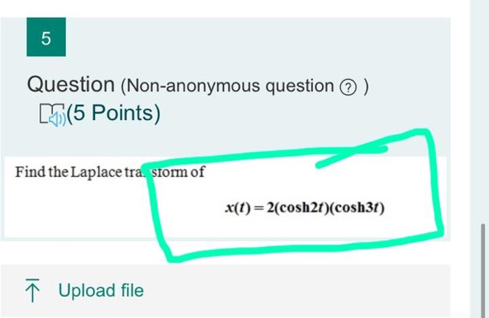 Solved 5 5 Question (Non-anonymous question © ) 15(5 Points) | Chegg.com