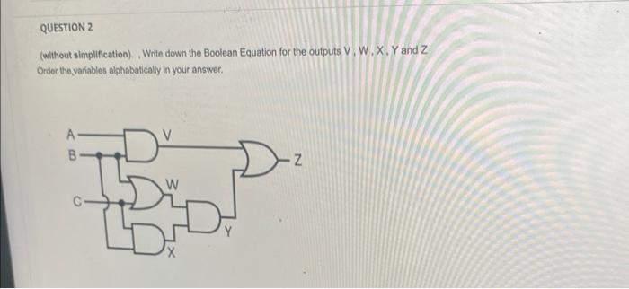 Solved (without simplification). Write down the Boolean | Chegg.com