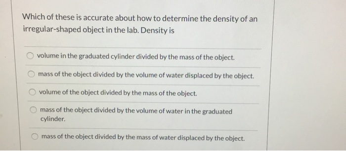 Solved Which of these is accurate about how to determine the | Chegg.com