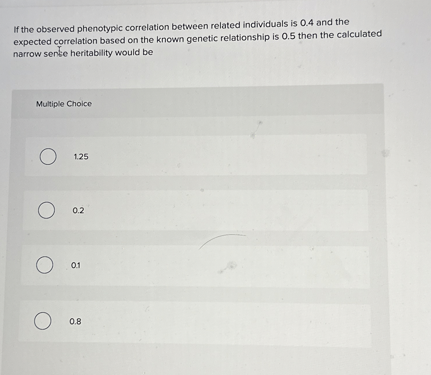 Solved If the observed phenotypic correlation between | Chegg.com