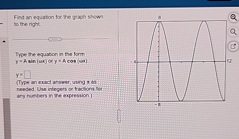 Solved Find an equation for the graph shown to the | Chegg.com