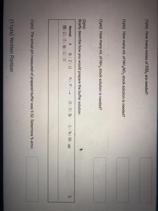 Solved Post Lab Lab 11 Stabilization Of Ph With Buffers Chegg