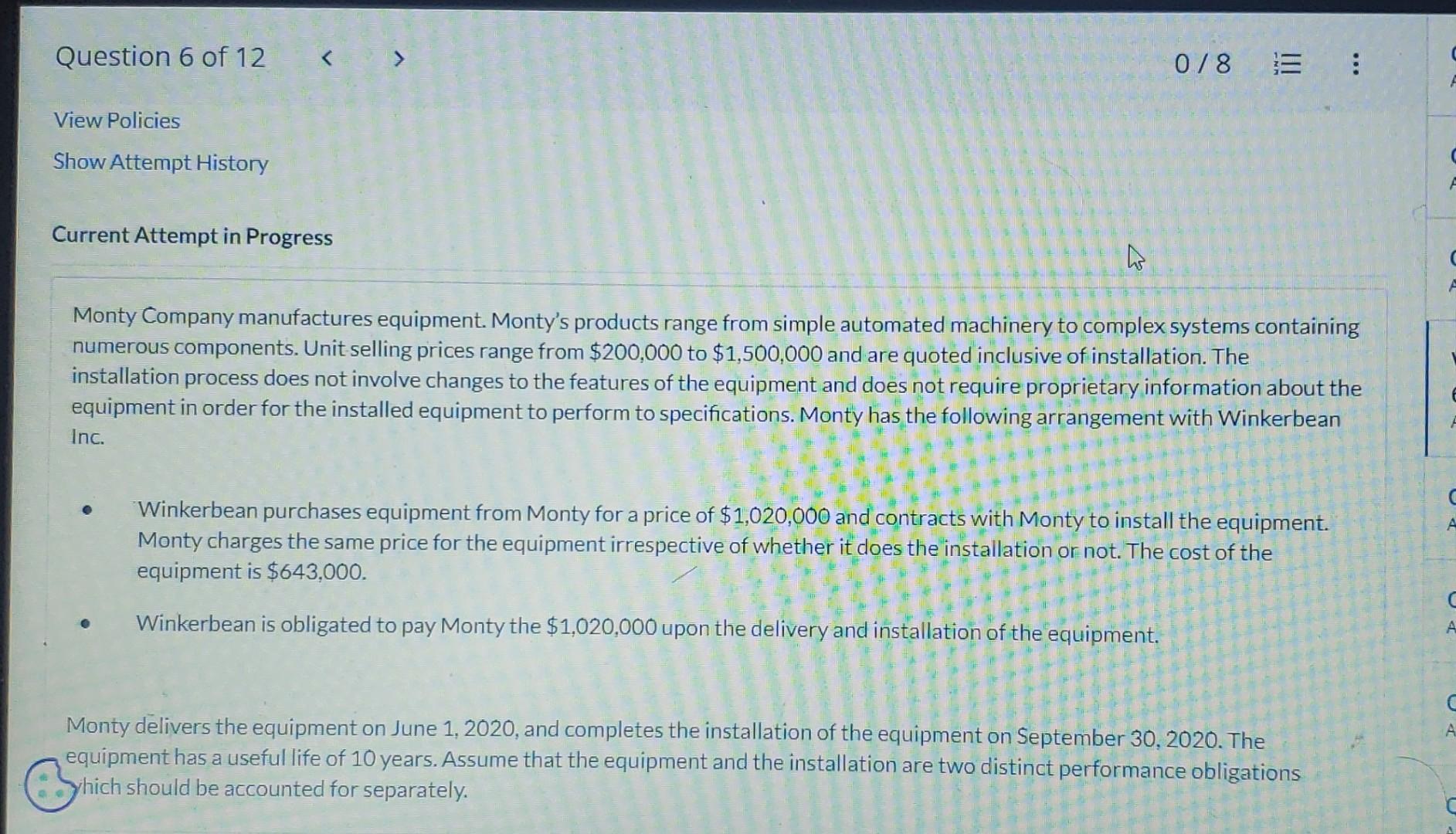 Solved Monty Company manufactures equipment. Monty's | Chegg.com