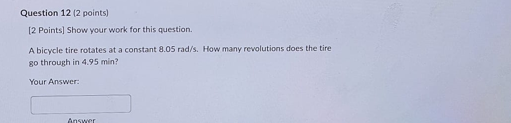 Solved Question 12 (2 ﻿points)[2 ﻿Points] ﻿Show your work | Chegg.com
