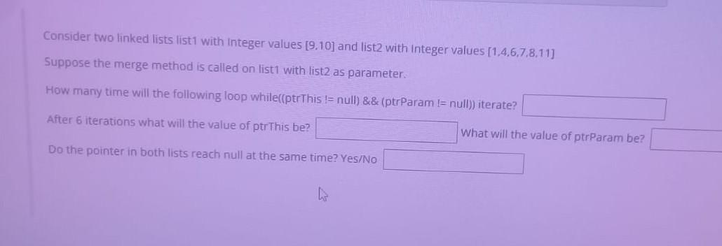 Solved Consider Two Linked Lists List With Integer Values