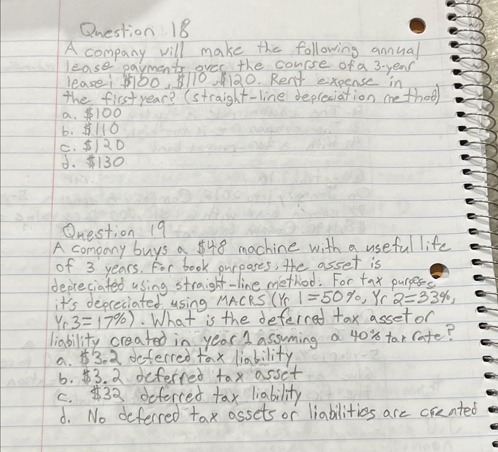 Solved Question: 18A company will make the following annual | Chegg.com