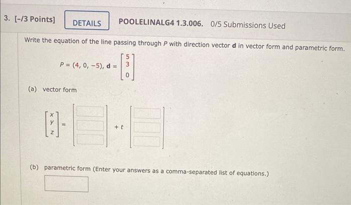 Solved Write The Equation Of The Line Passing Through P With
