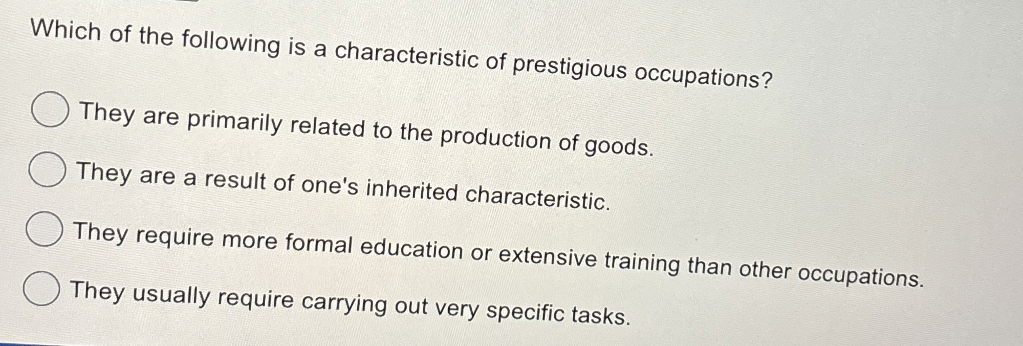 Solved Which of the following is a characteristic of | Chegg.com
