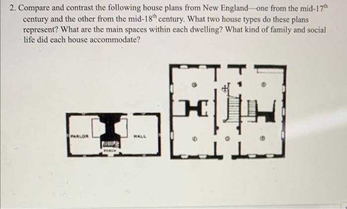Solved 2. Compare and contrast the following house plans | Chegg.com