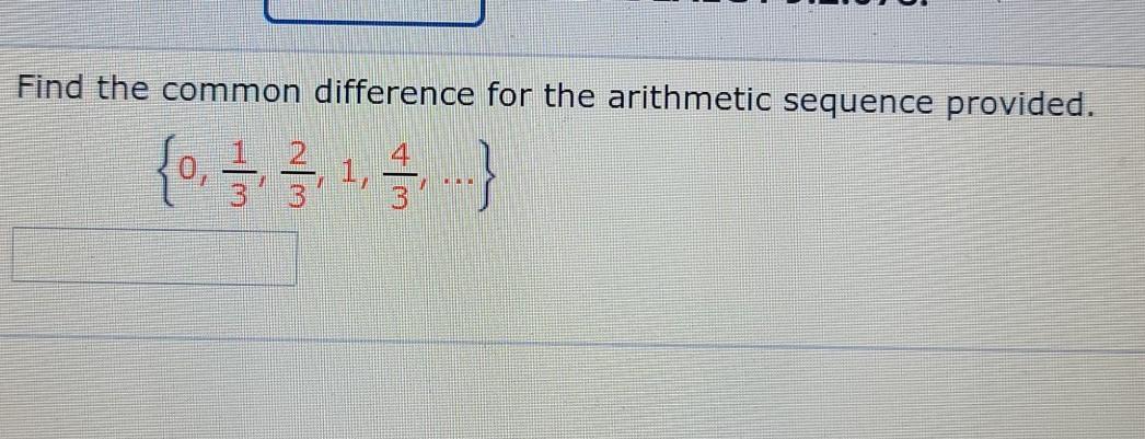 Solved Find the common difference for the arithmetic | Chegg.com