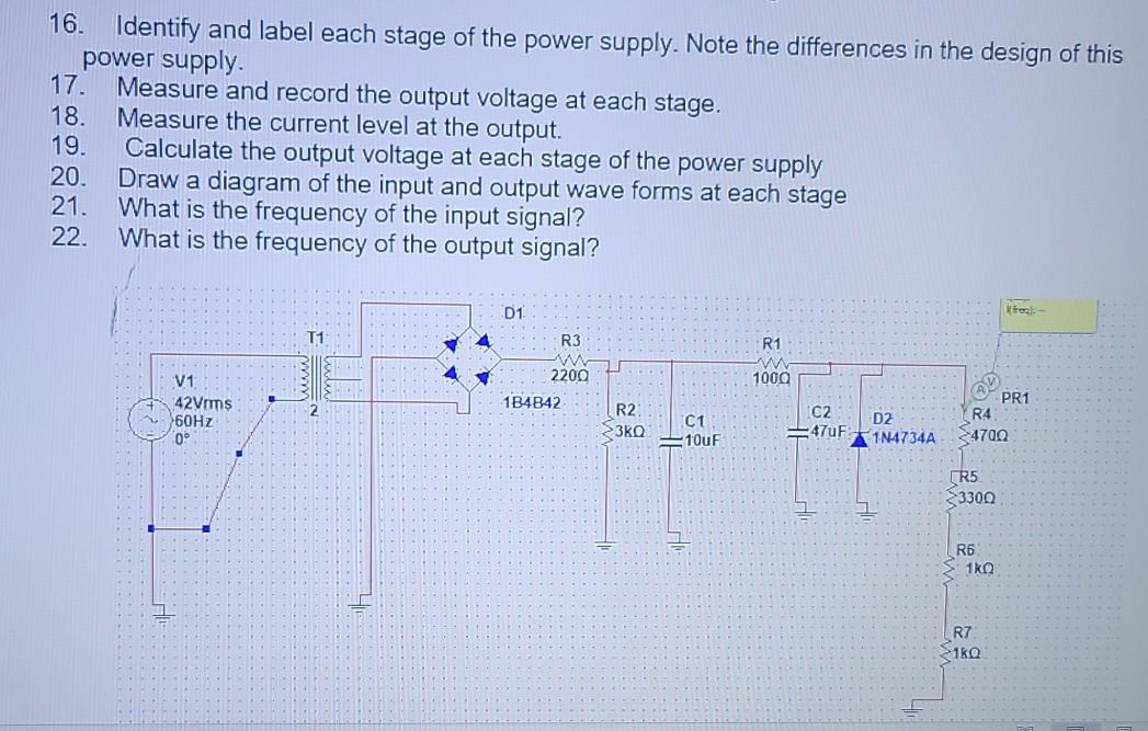 Solved 16. Identify and label each stage of the power | Chegg.com