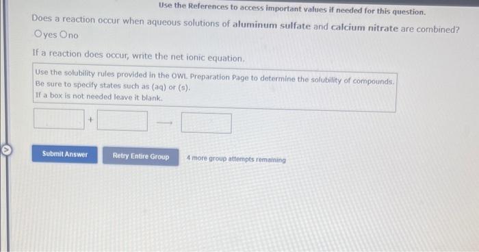 Solved Use the References to access important values if | Chegg.com