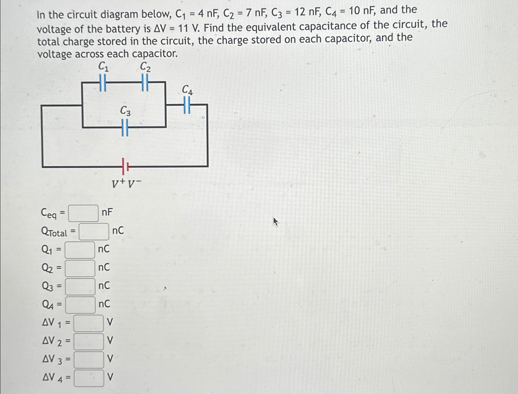Solved In the circuit diagram below, | Chegg.com