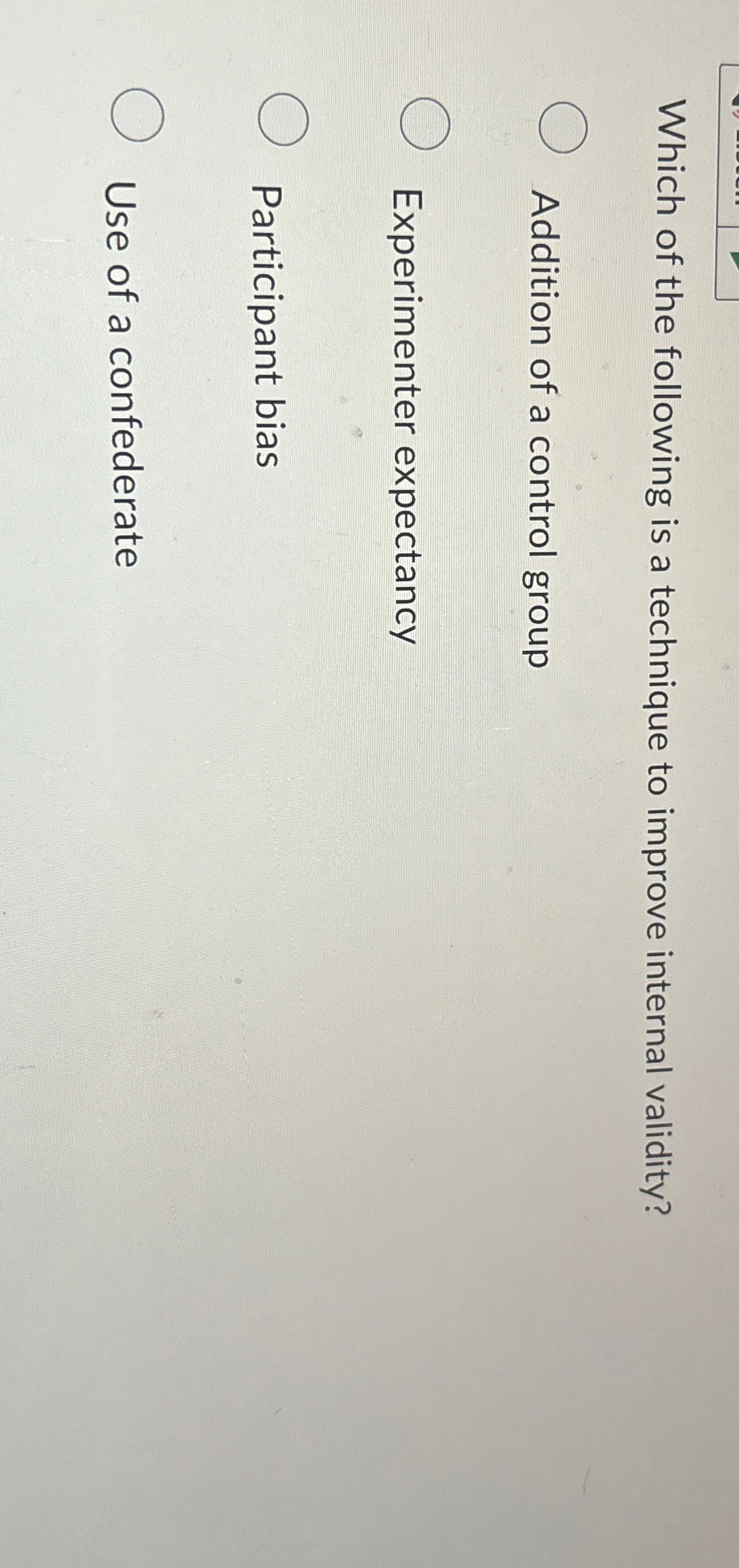 Solved Which of the following is a technique to improve | Chegg.com