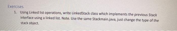 Solved Exercises 1. Using Linked list operations, write | Chegg.com