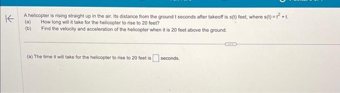 Solved A toy rocket fired straight up into the air has | Chegg.com