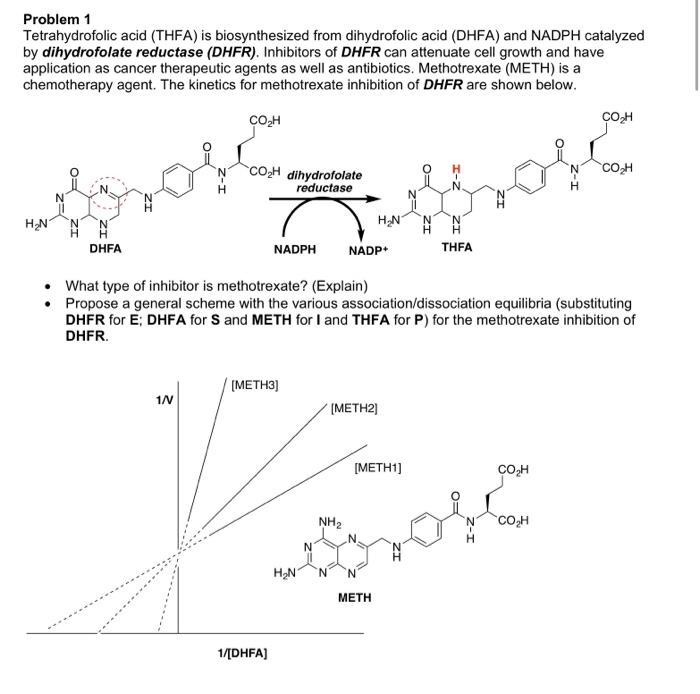Solved Problem 1 Tetrahydrofolic acid (THFA) is | Chegg.com