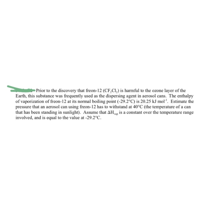 Solved Prior to the discovery that freon-12 (CF,CI,) is | Chegg.com