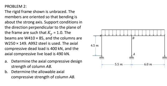Solved 8 m W460x74 D ASSIGNMENT #4 COLUMNS IN UNBRACED | Chegg.com