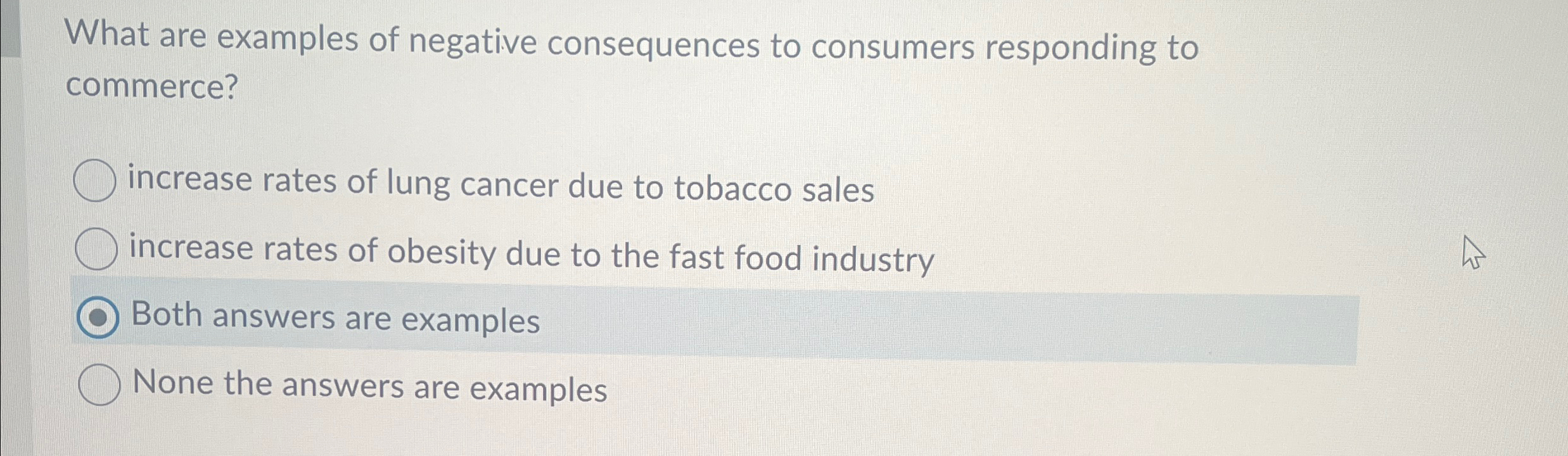 Solved What are examples of negative consequences to | Chegg.com