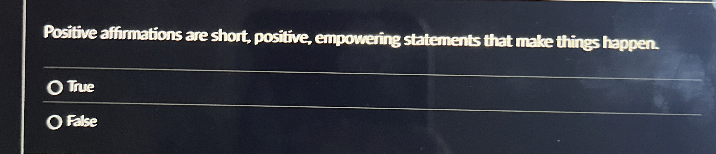 Solved Positive affirmations are short, positive, empowering | Chegg.com