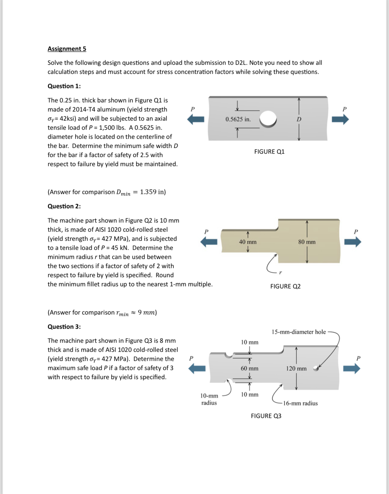 Solved Assignment 5Solve the following design questions and | Chegg.com