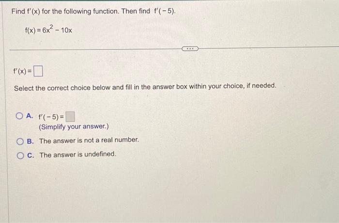 Solved Find \\( f^{\\prime}(x) \\) for the following | Chegg.com
