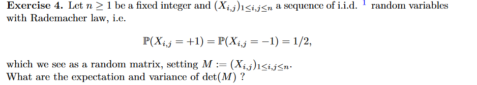 Solved Exercise 4. ﻿Let n≥1 ﻿be a fixed integer and | Chegg.com