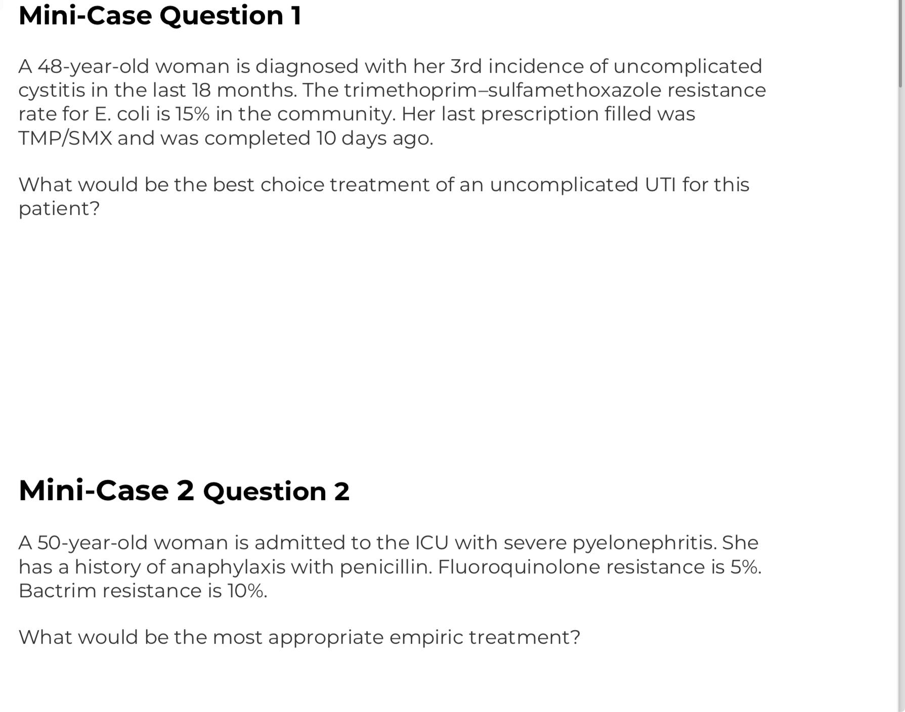 Solved Mini-Case Question 1A 48-year-old woman is diagnosed | Chegg.com