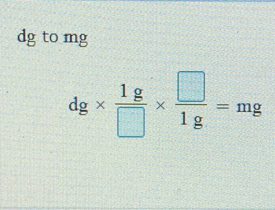 Solved dg ﻿to mgdg×1g × 1g=mg | Chegg.com