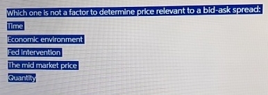Solved Which one is not a factor to determine price relevant | Chegg.com